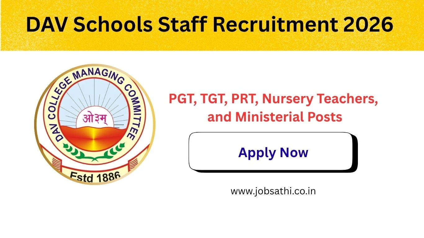 DAV Schools Recruitment 2026 For PGT, TGT and Other Posts
